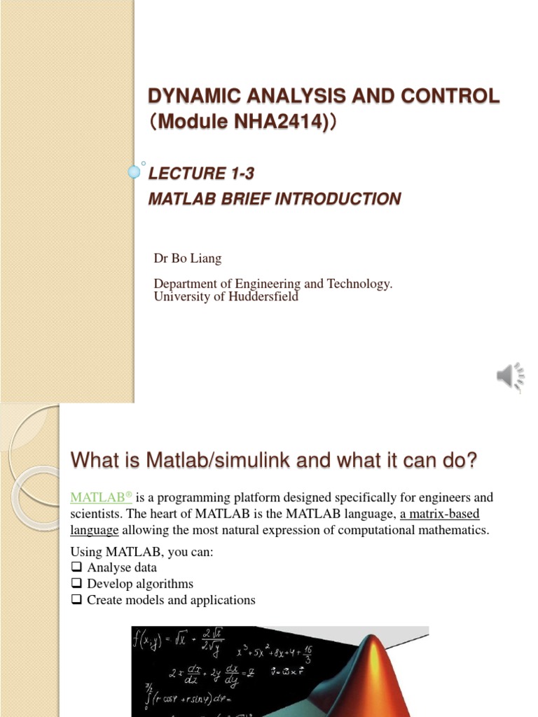 Nha2414 Lecture 1 3 Matlab Introduction Pdf Matlab Computer Program