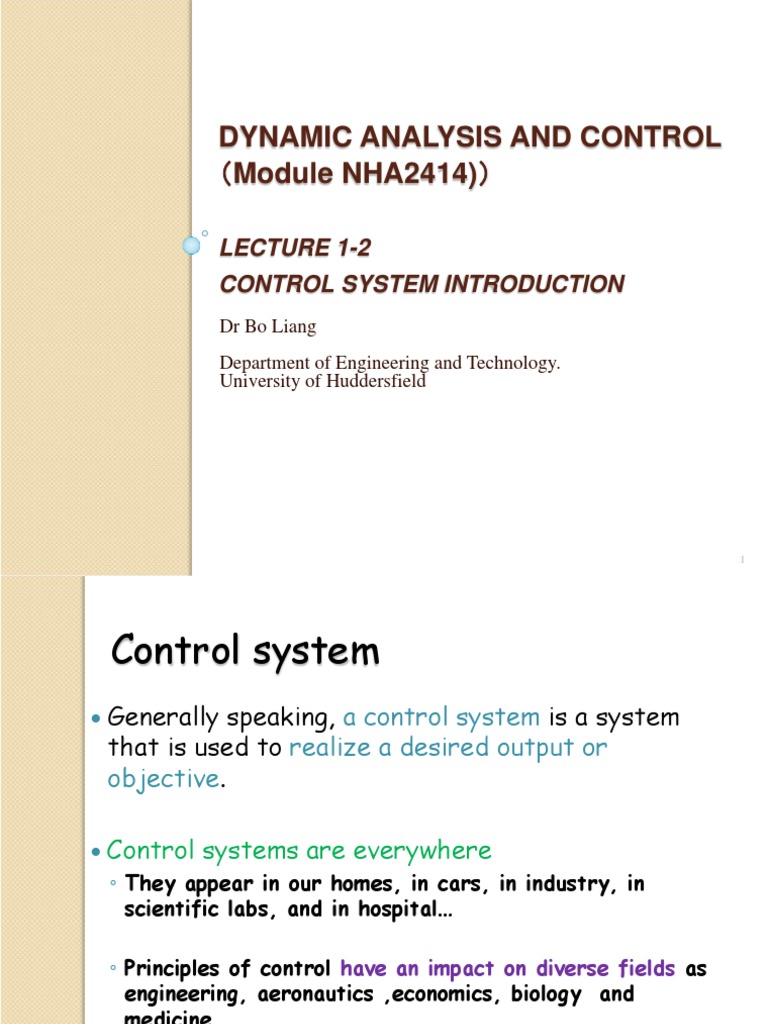 NHA2414 - Lecture - 1-2 Control System Introduction | PDF | Ordinary ... NHA2414 - Lecture - 1-2 Control System Introduction | PDF | Ordinary ...