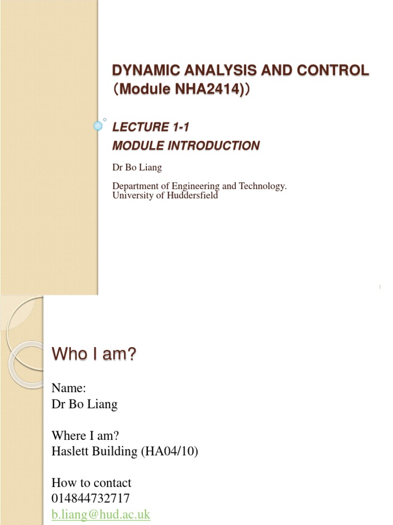 NHA2414 Lecture 1-1 Module Introduction | Download Free PDF | Control Theory | Feedback