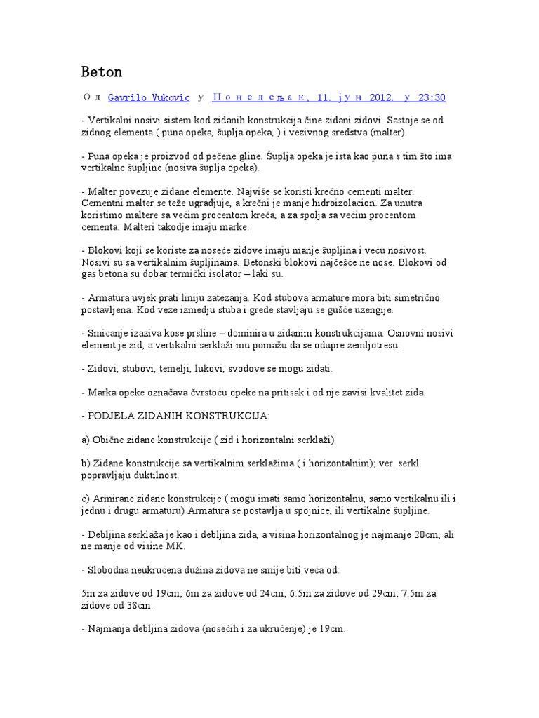 Beton | PDF