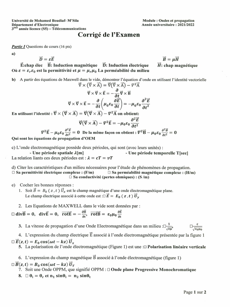 Corr Electro l3 Tle Ond s5 2022 | PDF