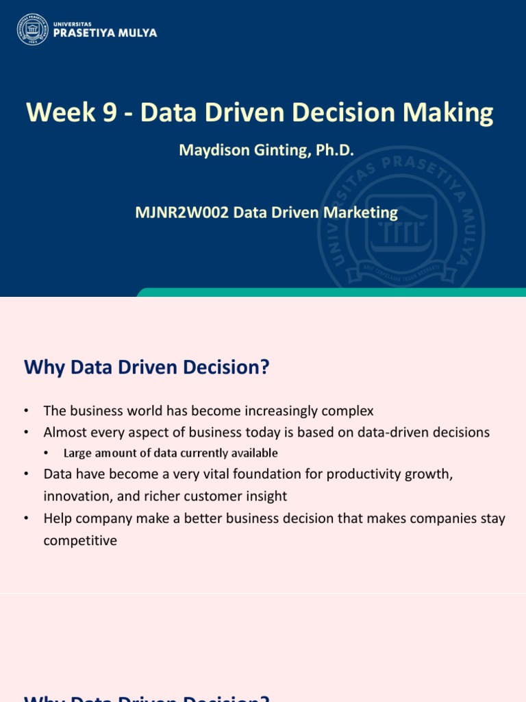 Data Driven Decision Making | PDF | Analytics | Big Data