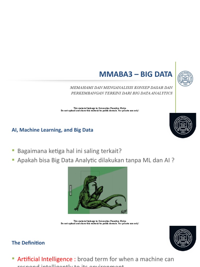 MMABA - BIG DATA - Konsep Dan Penarapan AI ML - Updated | PDF | Machine Learning | Intelligence ...