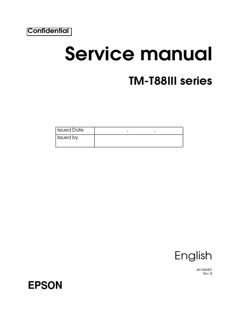 TM-T88III Service Manual | PDF | Ac Power Plugs And Sockets | Printer ...