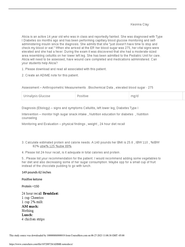 ADIME_note.docx | PDF