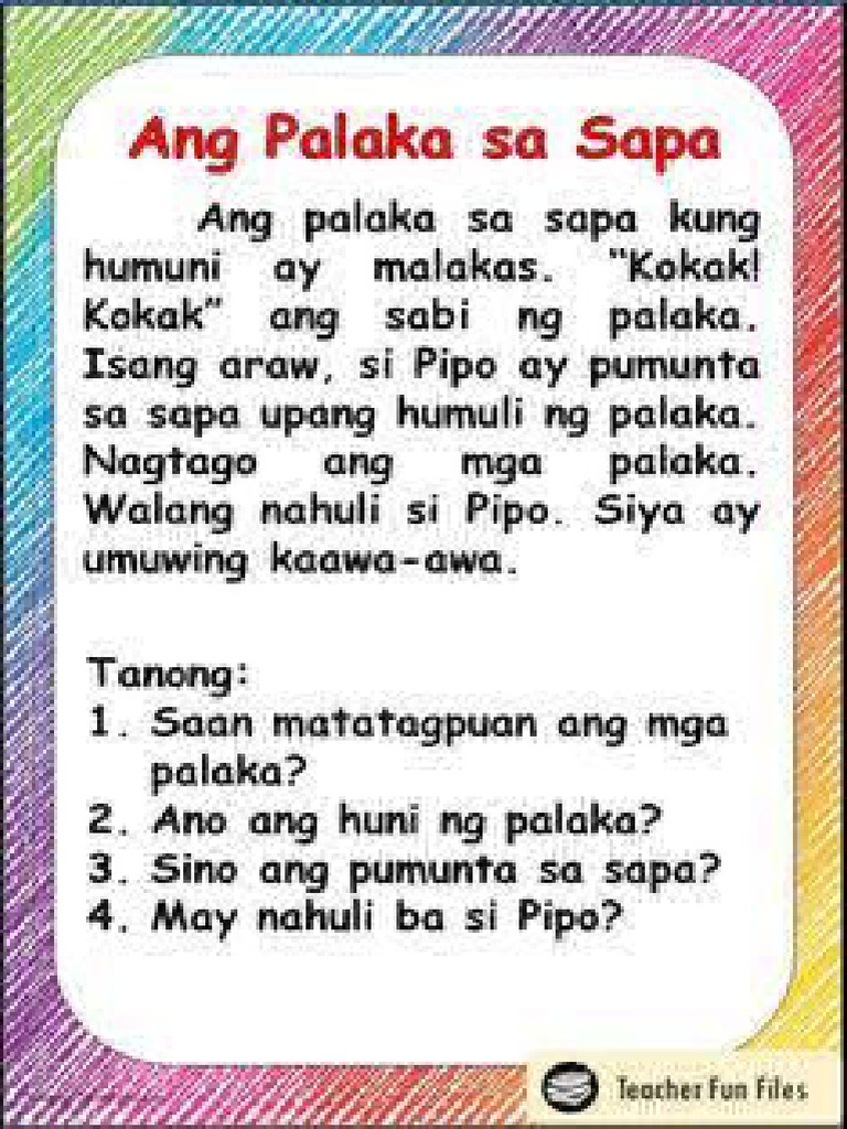 Ang Palaka Sa Sapa | PDF