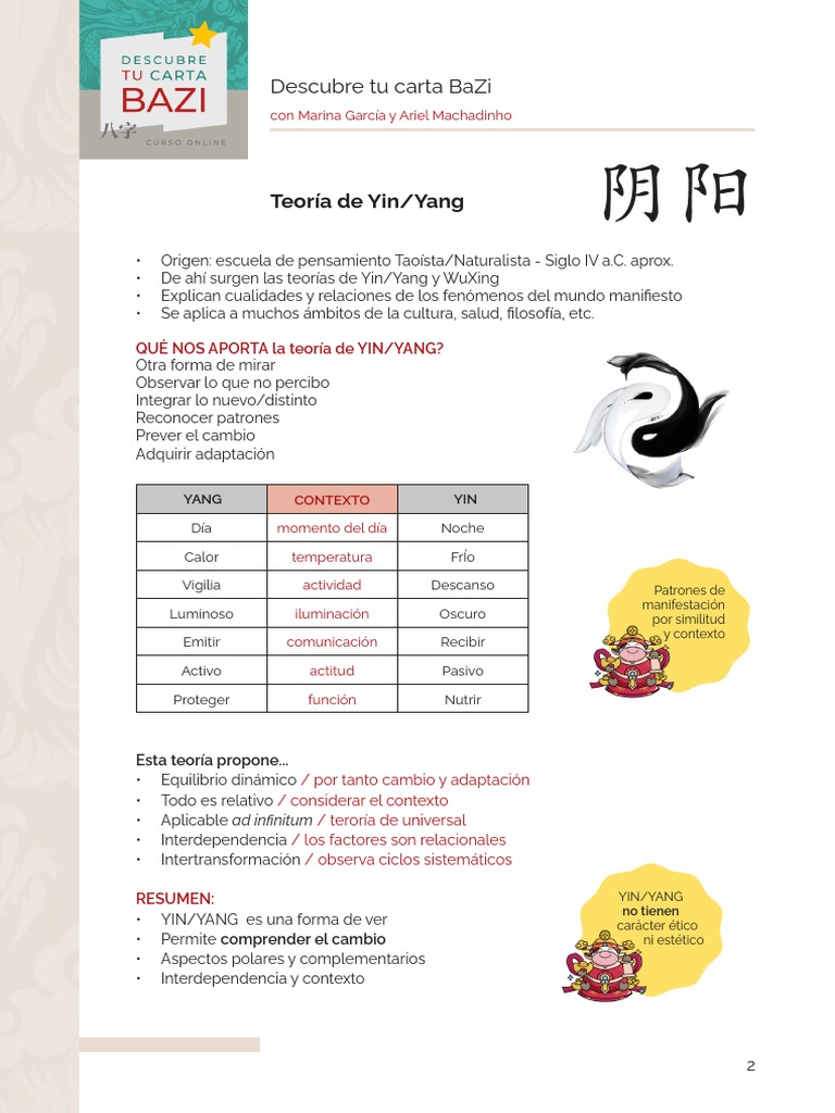 TU BaZi - Apunte 2 - TeoriaYinYang | PDF | Yin y yang
