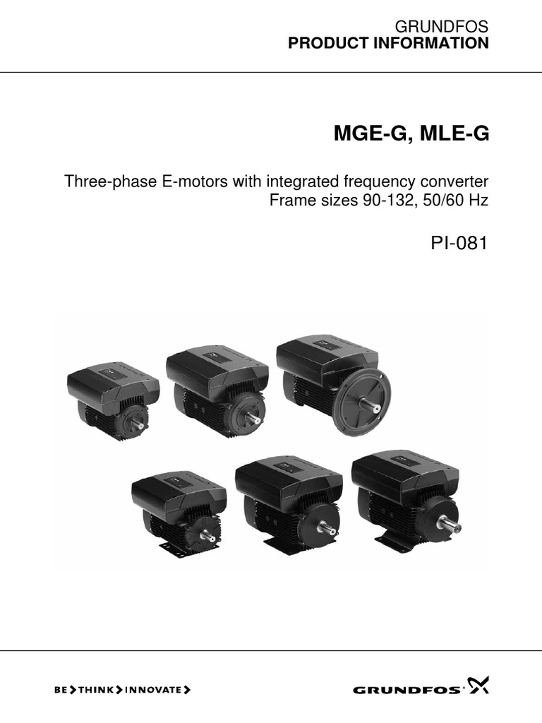 Pi 081 Mge G, Mle G | PDF | Electric Motor | Electrical Engineering