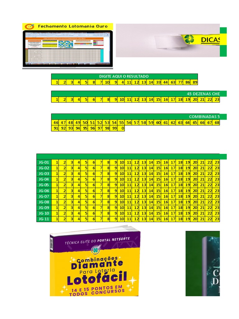 LOTOMANIA Jogando Co 100 Dzs EM 11 JOGOS | PDF