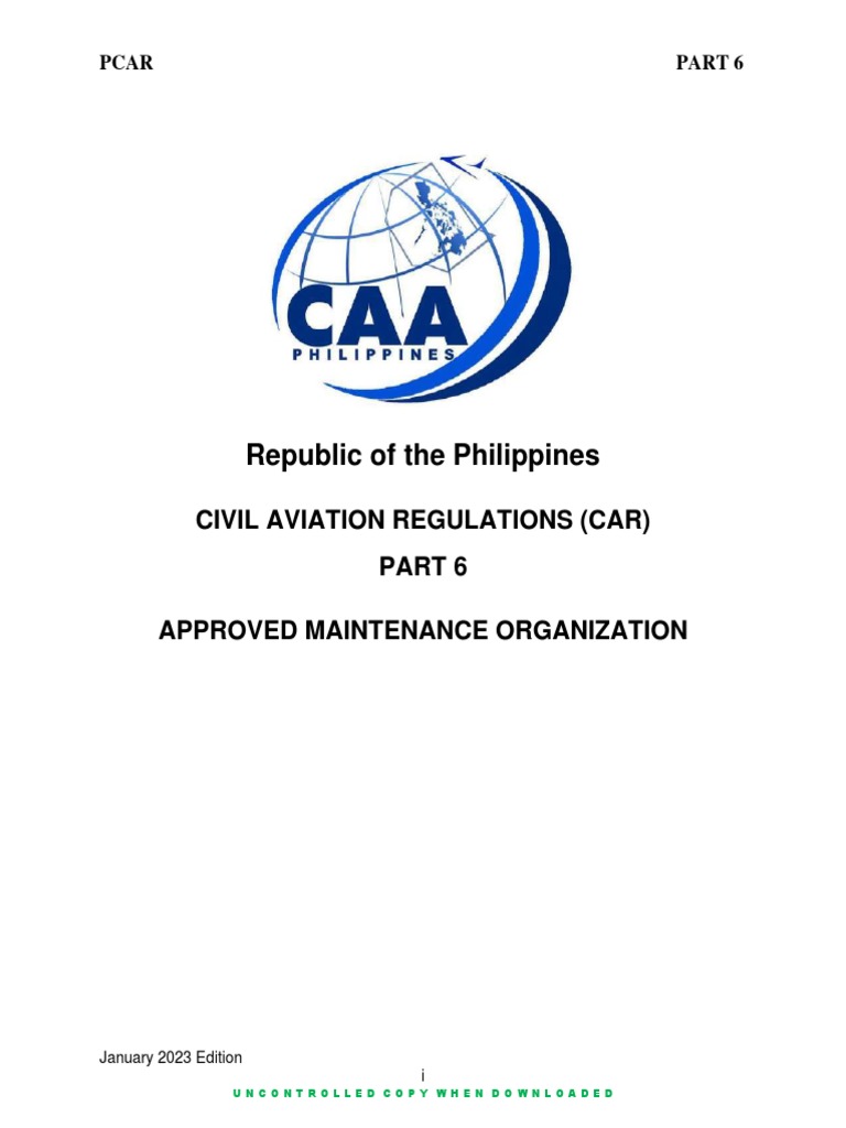 PART 6 Approved Maintenance Organization | PDF | Pressure Measurement ...