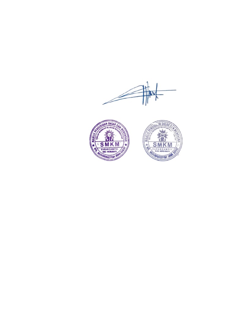Stempel Dan Tanda Tangan Kepsek | PDF