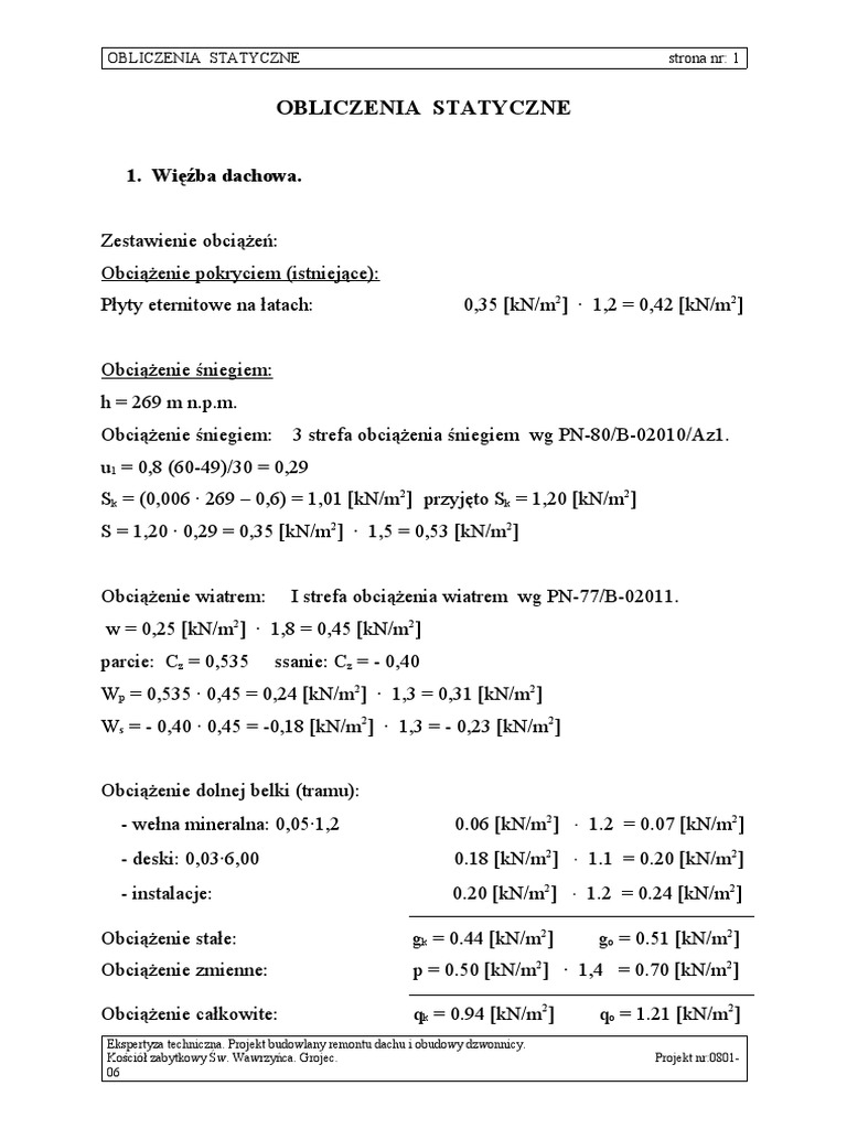 11 Obliczenia Statyczne | PDF