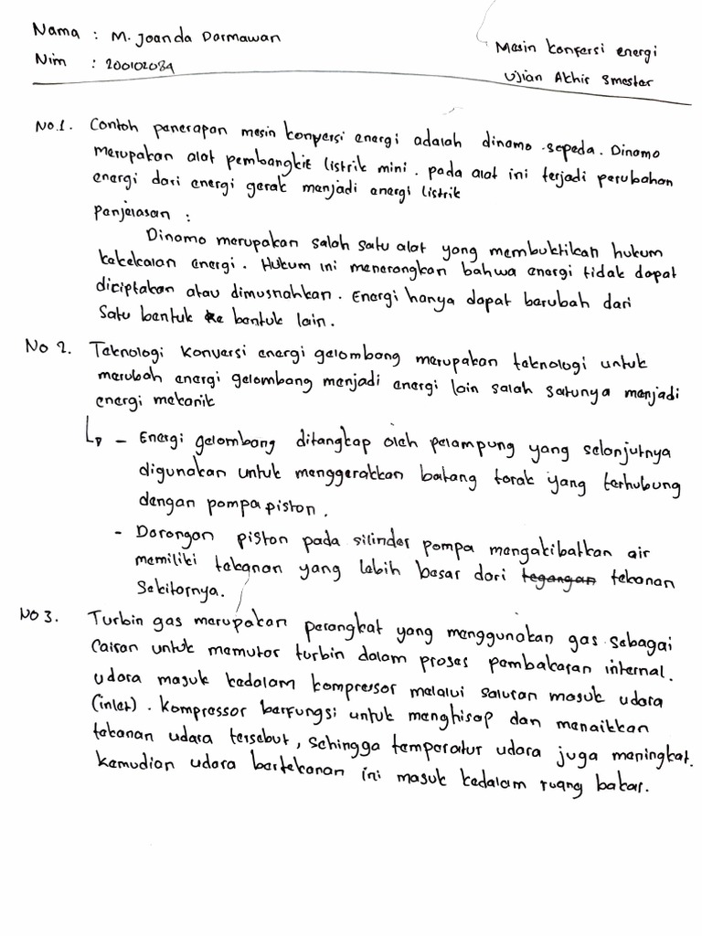 UAS Konversi Energi | PDF