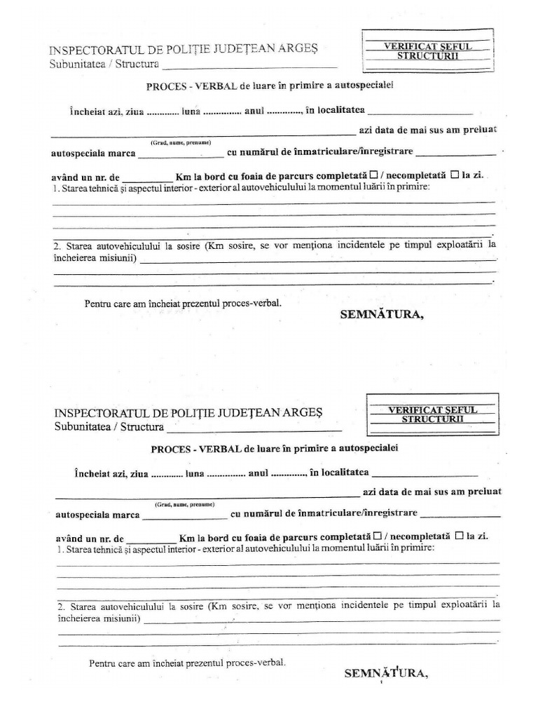 Proces Verbal Politie | PDF