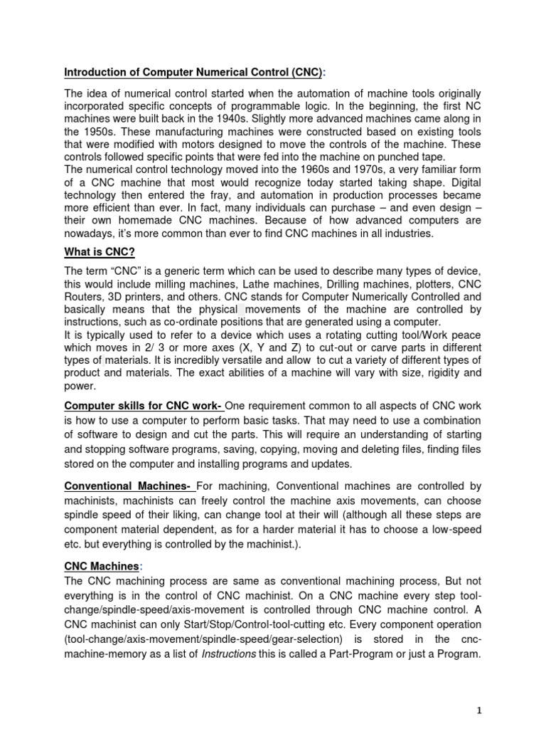 Course Material On CNC Turning and CNC Milling | PDF | Numerical Control | Computer Program