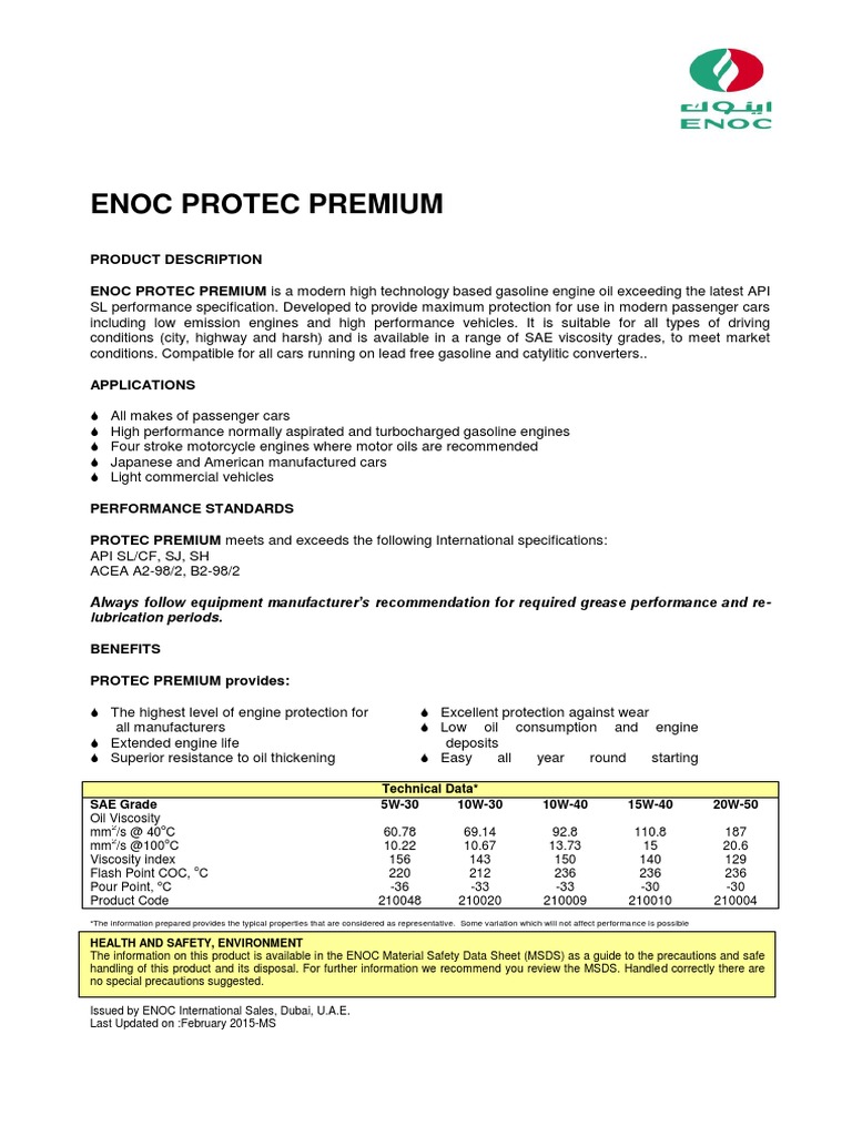 Protec Preimum | Download Free PDF | Motor Oil | Automotive Industry