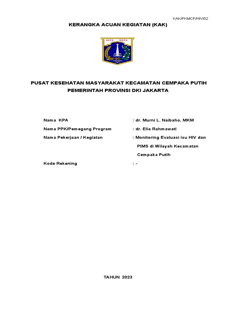Evaluasi HIV dan PIMS Cempaka Putih 2023 | PDF