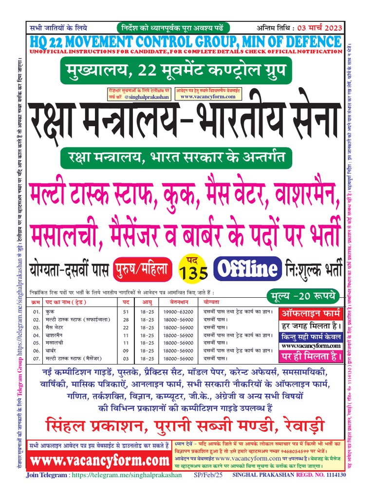 Vacancy Form Ofline | PDF