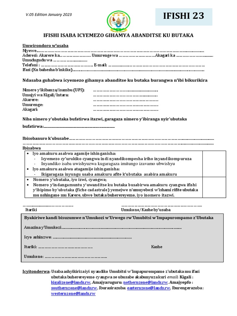 Application Form For Requesting Info - Kinya | PDF