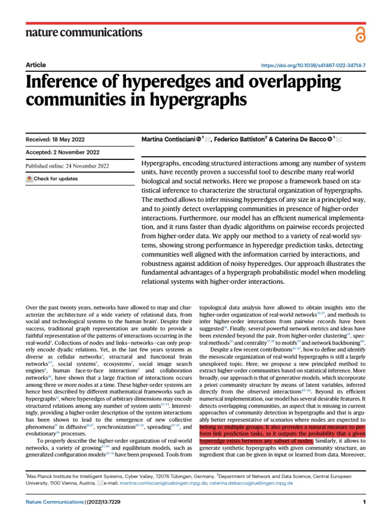 Inference of Hyperedges and Overlapping | PDF | Art | Computers