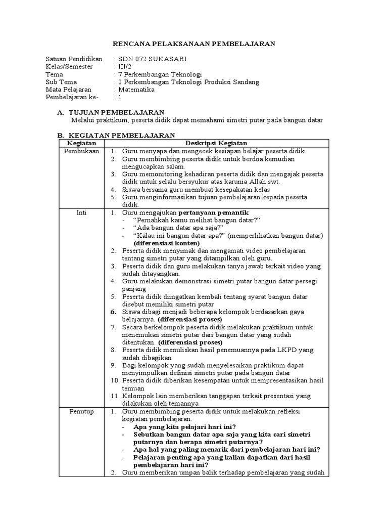 RPP Supervisi CGP 2023 (Bu Diana) | PDF