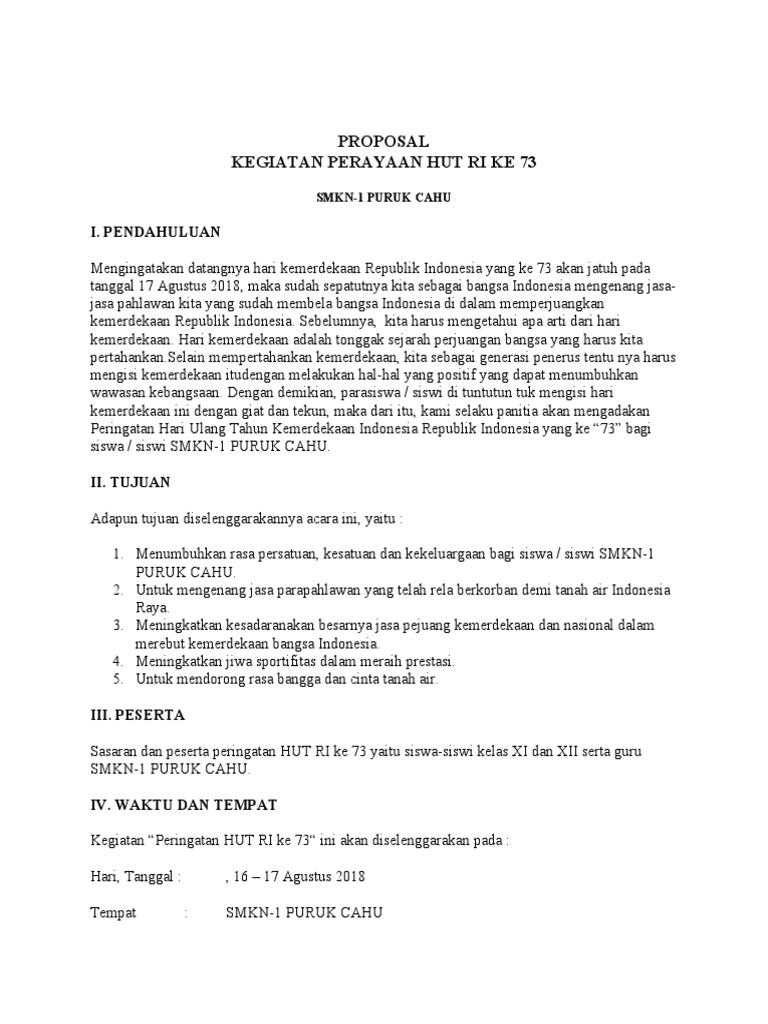 Contoh Proposal Sekolah | PDF