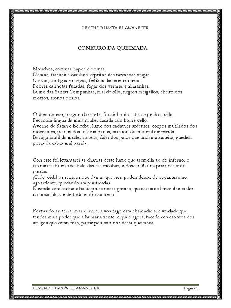 Conxuro Da Queimada | PDF