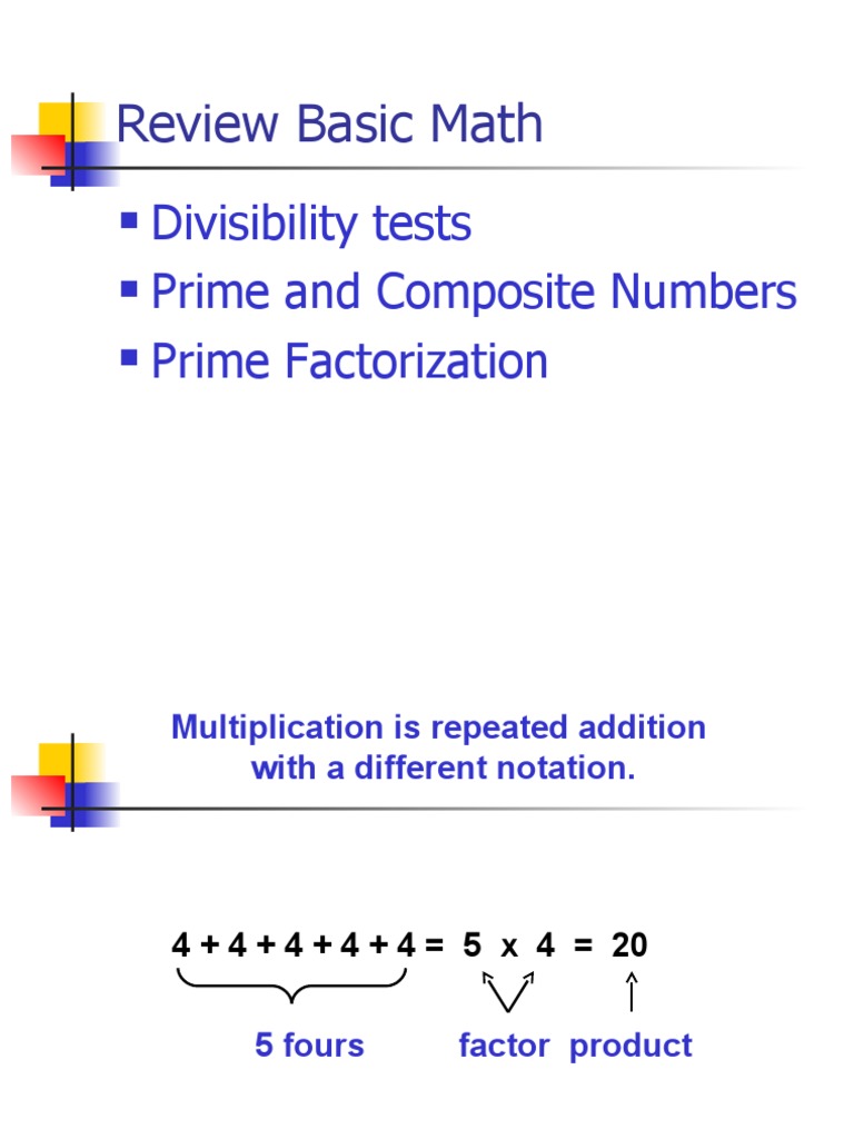Basic Math: Divisibility & Primes | PDF