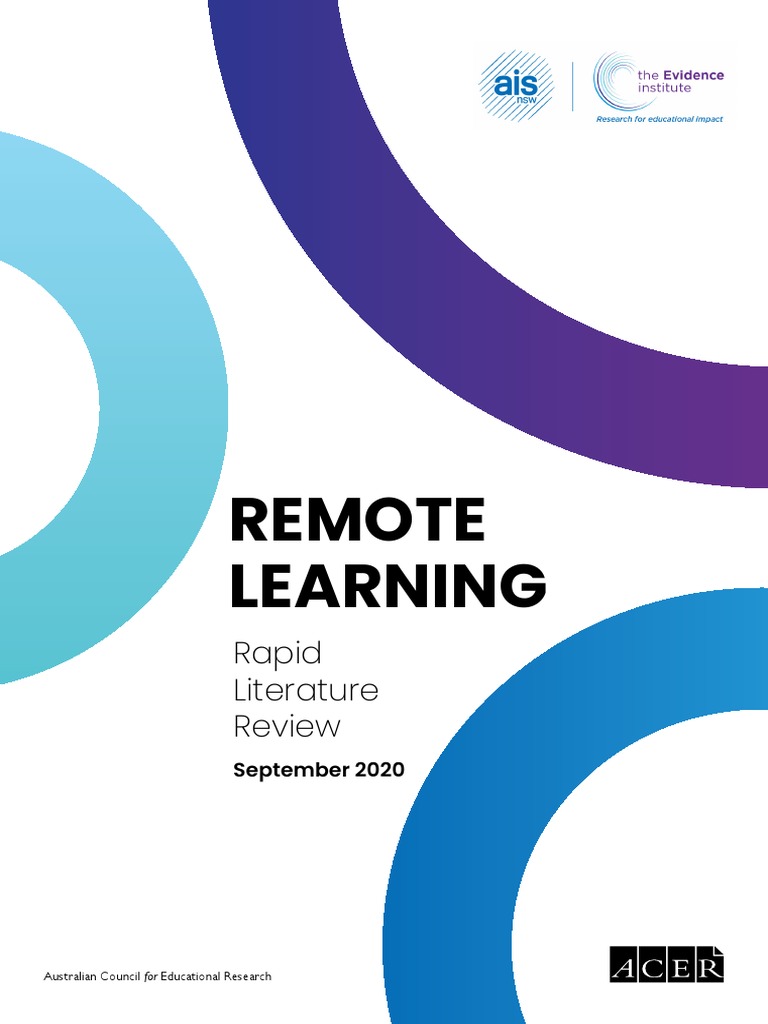 Remote Learning Rapid Literature Review | PDF | Distance Education ... Remote Learning Rapid Literature Review | PDF | Distance Education ...