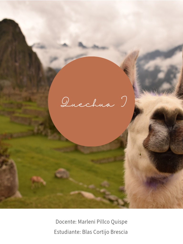 Quechua 1 | PDF | Verbo | Adjetivo