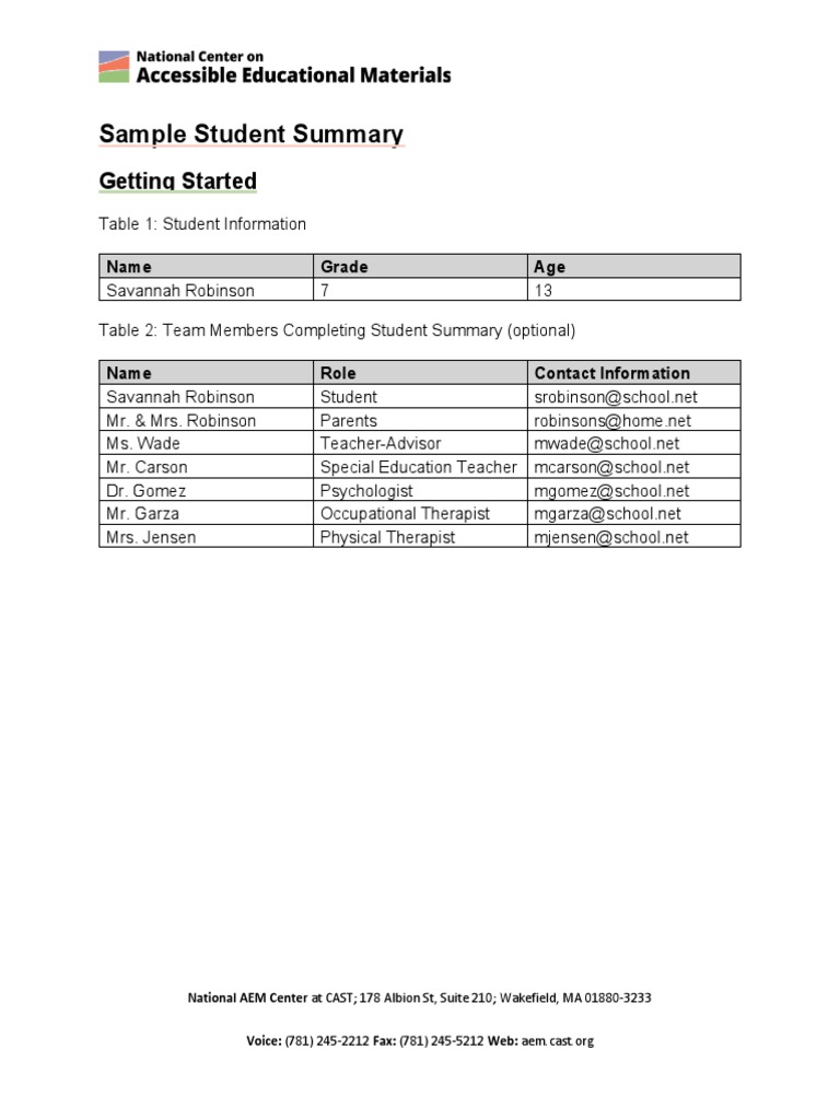 Sample Student Summary | PDF | Human Communication | Learning