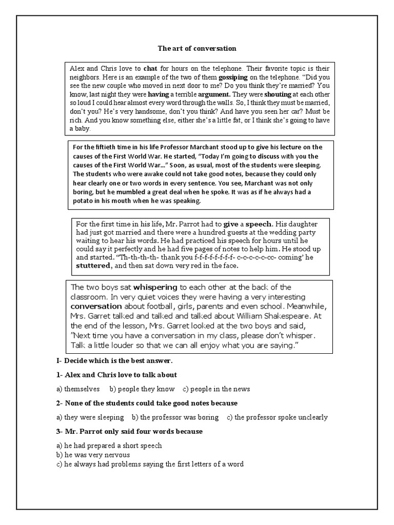 The Art of Conversation | PDF