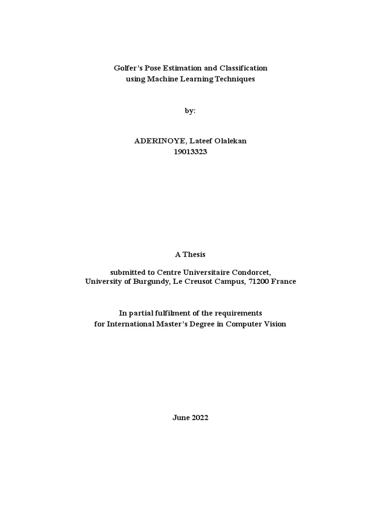 Master Thesis ADERINOYE Lateef Olalekan | PDF | Machine Learning | Python (Programming Language)