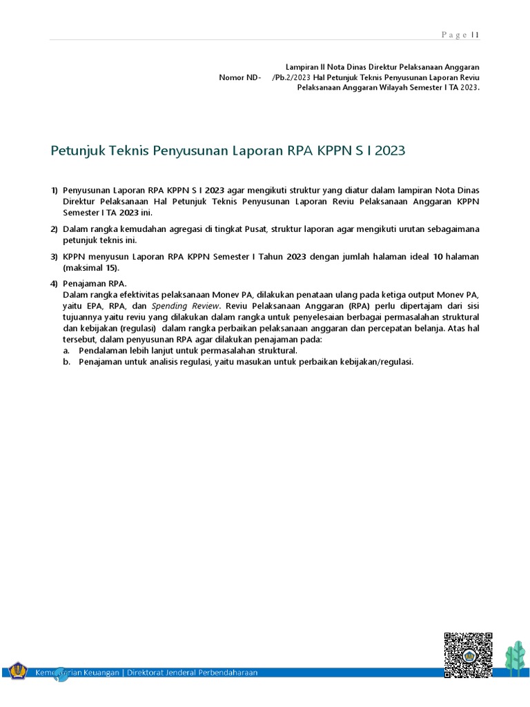 Lampiran 2 Juknis Penyusunan RPA 2023 S1 Untuk KPPN | PDF