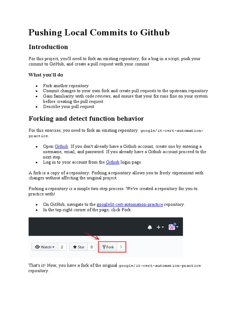 Pushing Local Commits To Github | PDF | Login | Computing