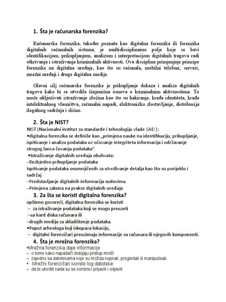 Racunarska forenzika - skripta | PDF