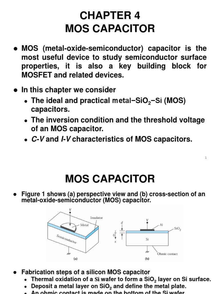 Mosfet Chapter - 4 | PDF | Mosfet | Capacitor