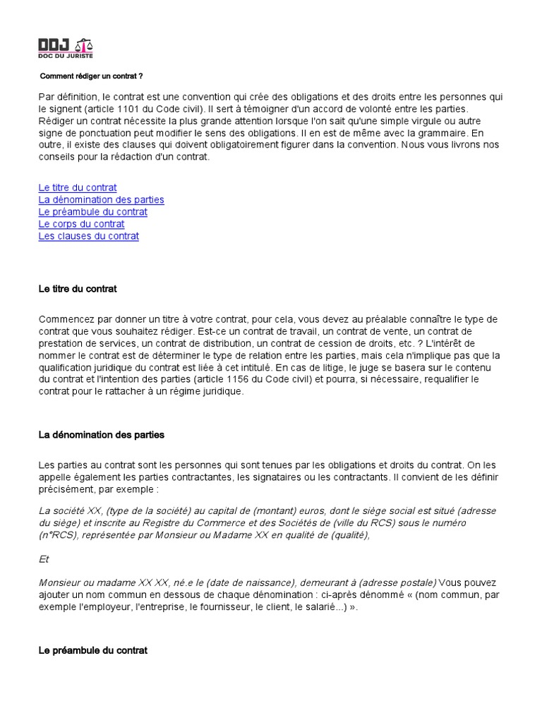 Guide de Rédaction de Contrats Efficaces | PDF | Business | Justice