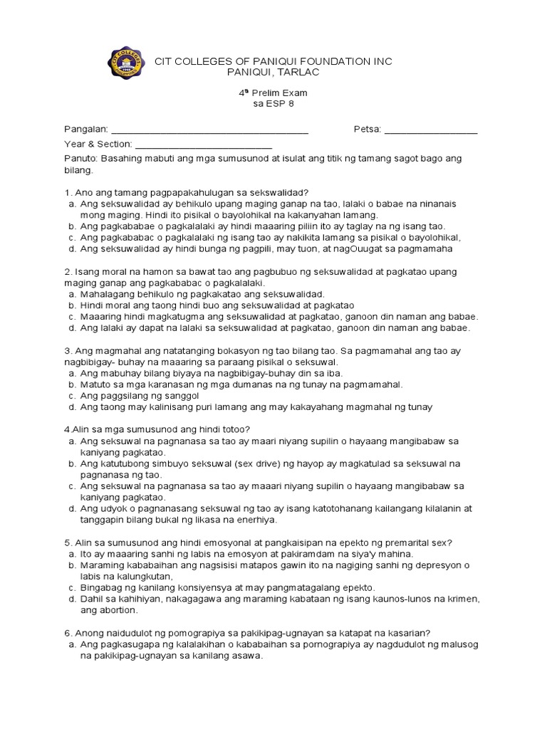 Grade 8 Esp | PDF