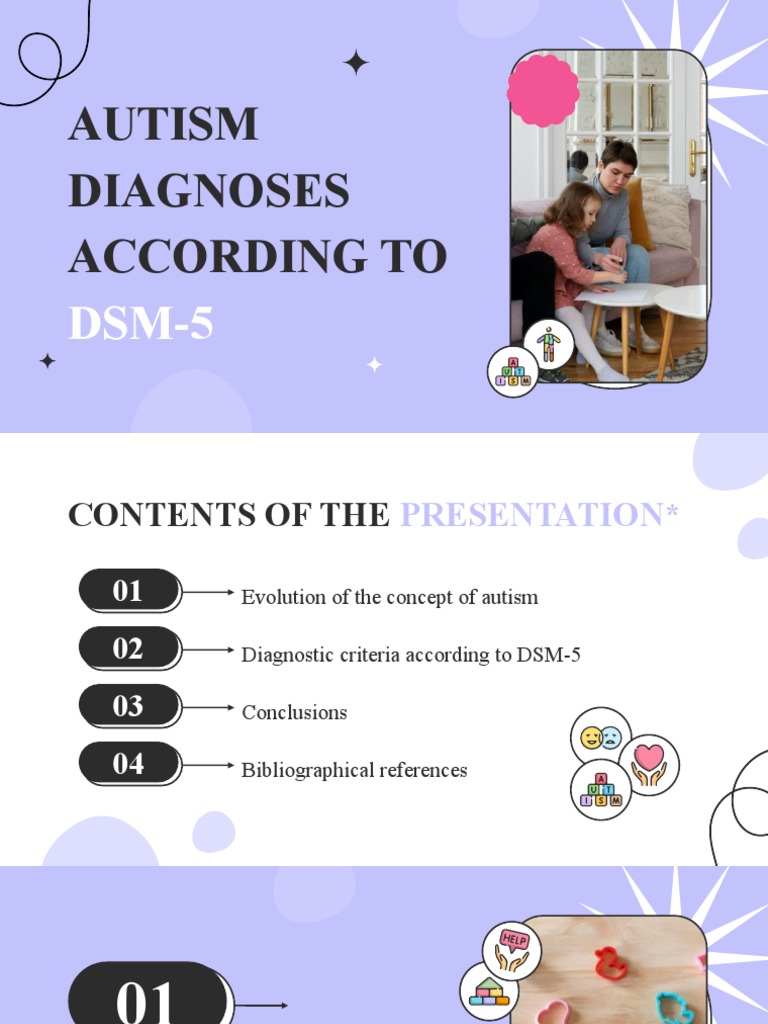 EN Autism Diagnoses According To The DSM-5 by Slidesgo | PDF
