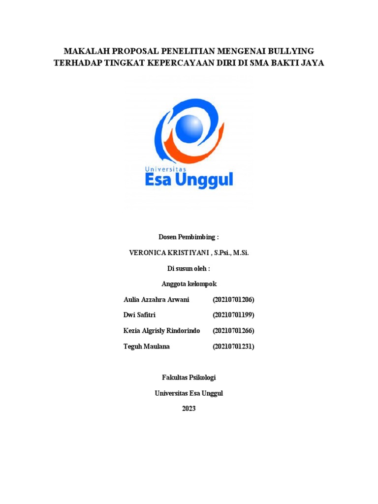 Makalah Proposal Penelitian | PDF