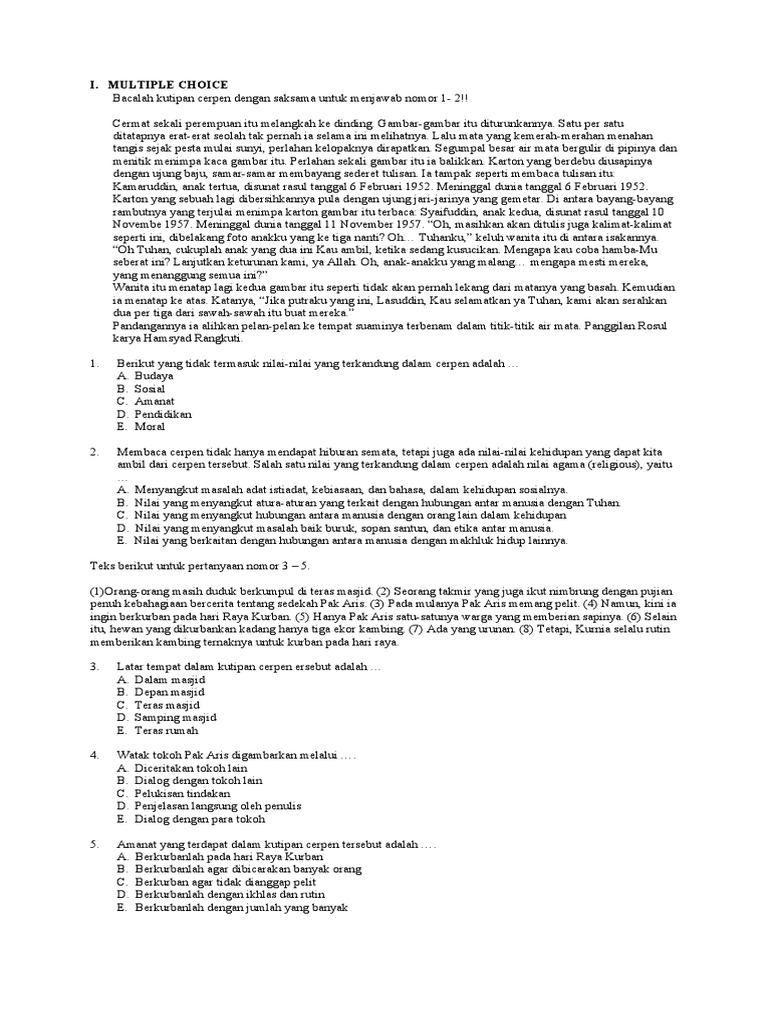 Latihan 2 - Cerpen - Siswa | PDF | Fiksi Umum