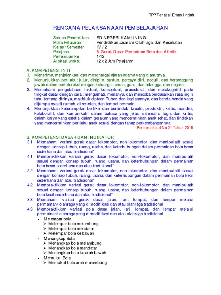 RPP Kelas Iv Semester 2 Bab 6 | PDF | Karier & Perkembangan