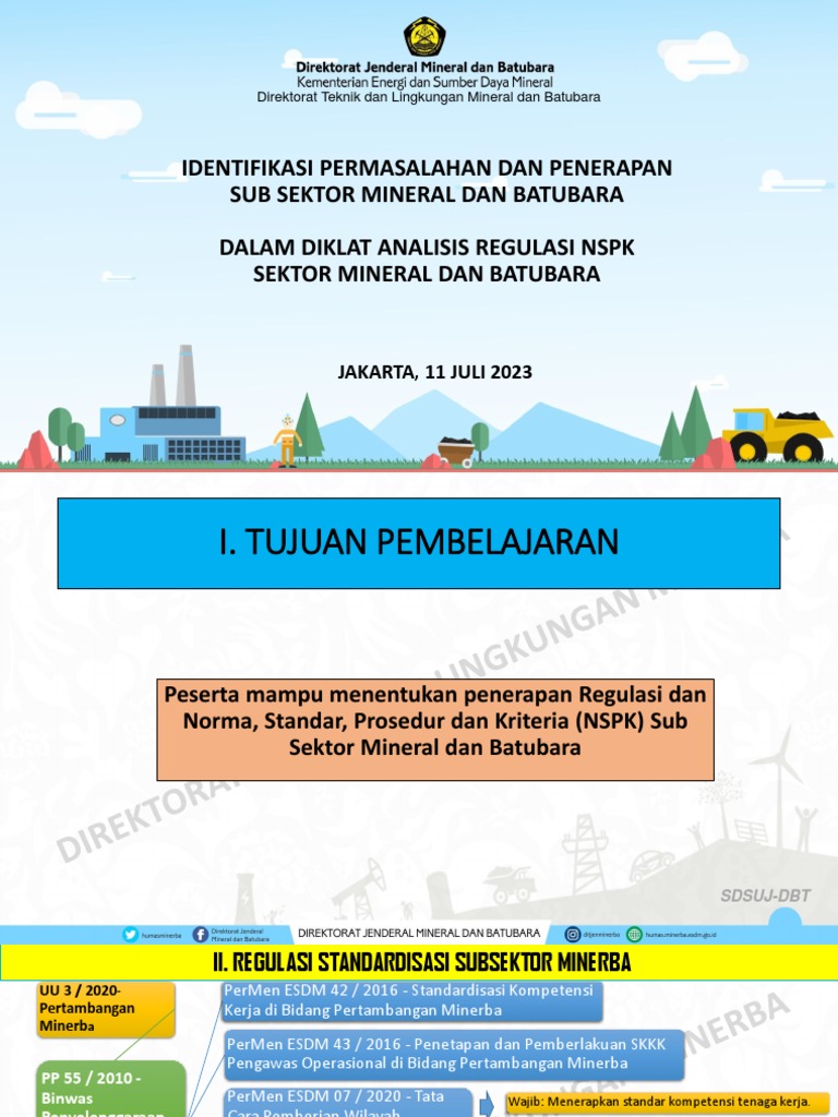 Identifikasi Permasalahan Dan Penerapan Sub Sektor Minerba 110723 | PDF