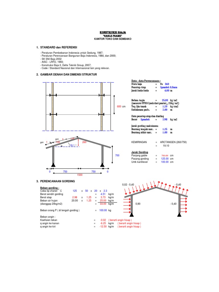 7. STRUKTUR GABLE FRAME BAJA | PDF