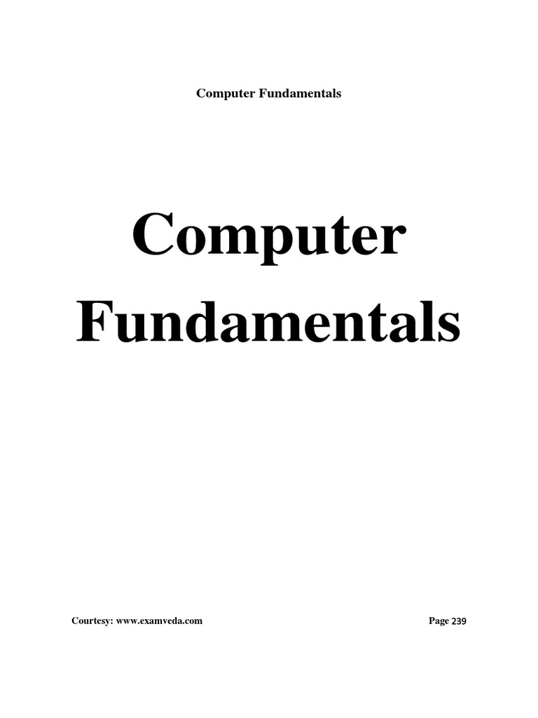 Examveda Computer | Download Free PDF | Computer Data Storage | Random Access Memory