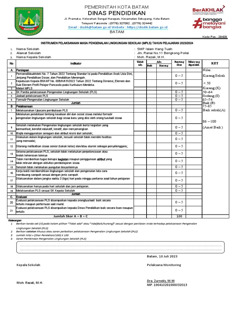 Intrumen MPLS 2023 | PDF