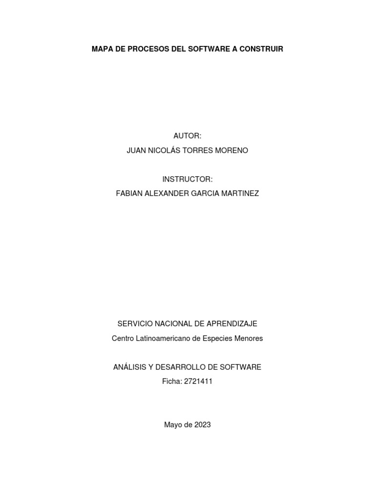 Mapa de Procesos Del Software A Construir | PDF | Business | Software