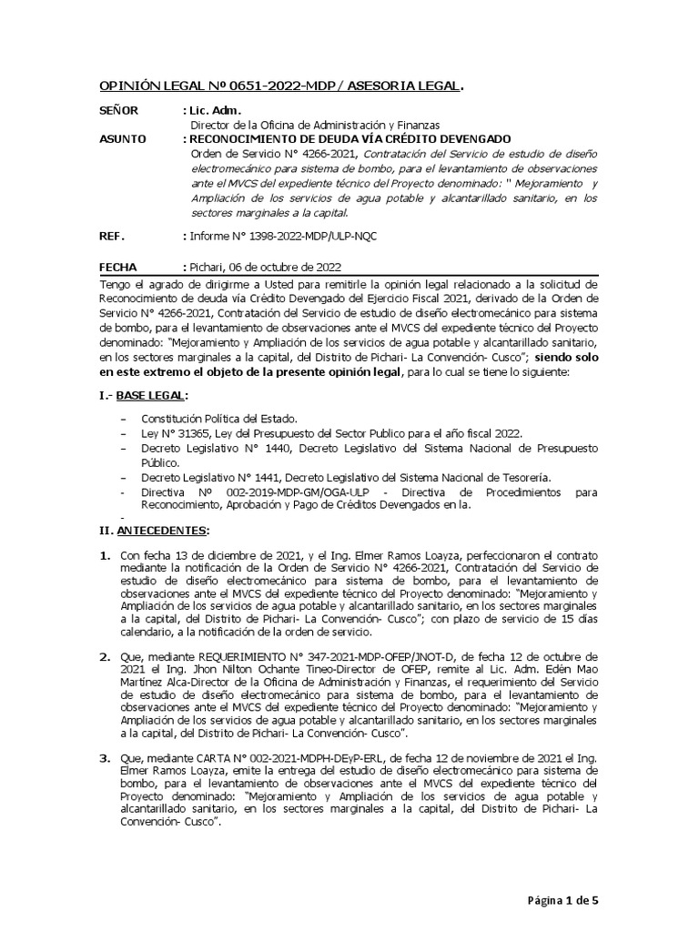 Devengado RAMOS LOAYSA ELMER | PDF | Presupuesto | Deuda