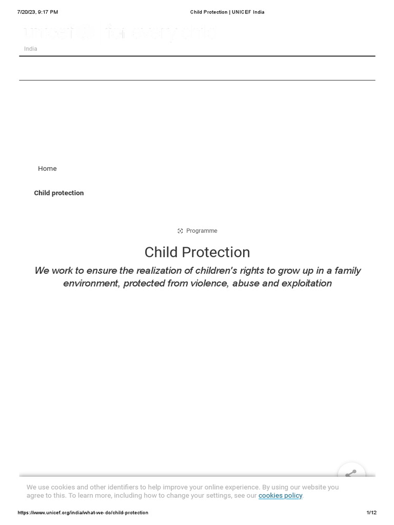 5 Child Protection - UNICEF India | Download Free PDF | Violence ...